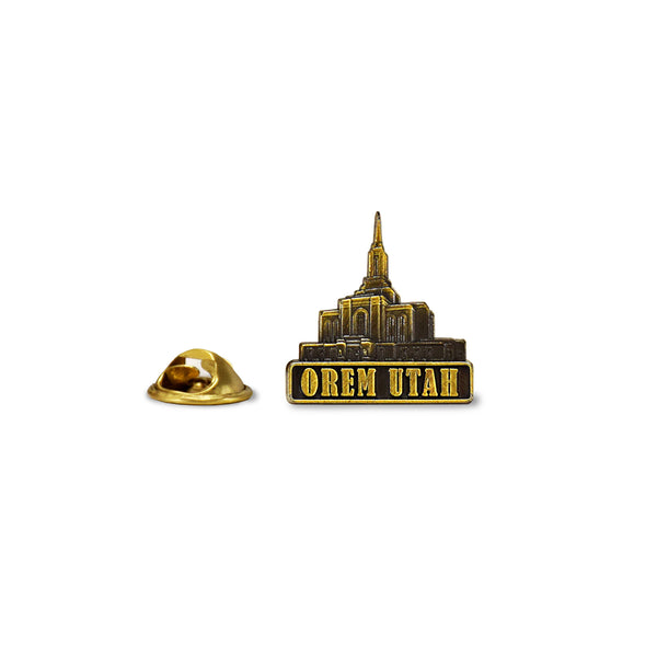 Orem Utah Temple 3/4" Antique Gold Pin - Shop Ringmasters